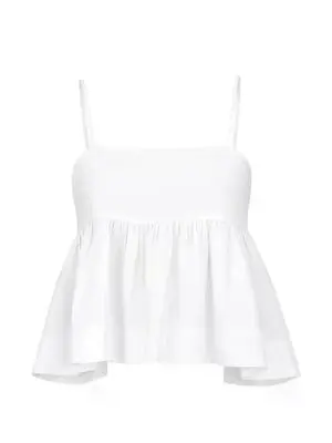 Azeeza Rachel Taffeta Top - White
