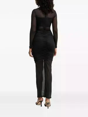 Guess Sheer Ruched Dress