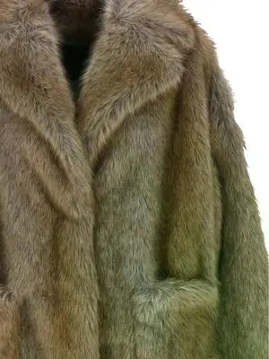 BB COUTURE Faux-fur Notched-lapels Coat