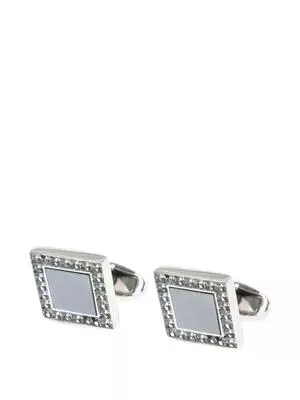 Corneliani Hematite And Crystal Cufflinks