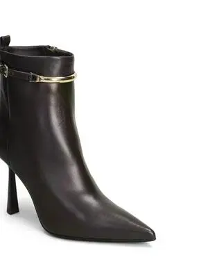 CHANTAL Buckled Leather Ankle Boots