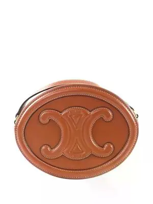 Celine Calfskin Cuir Triomphe Oval Crossbody Bag - Brown