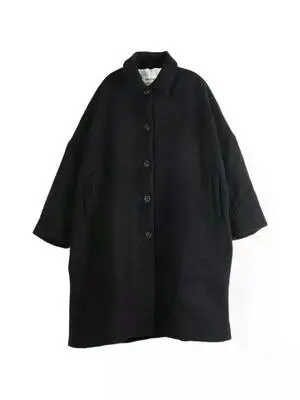 CASEY CASEY Big Blobby Button-up Cashmere Coat - Black