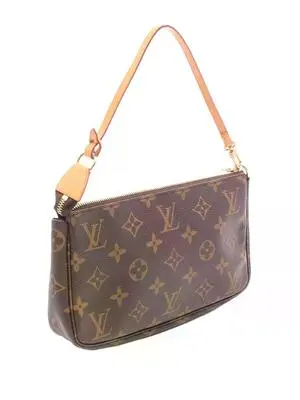 LOUIS VUITTON 2003 Monogram Pochette Accessoires Shoulder Bag - Brown
