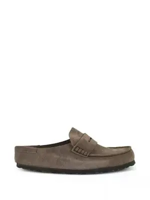 BIRKENSTOCK Naples Calf Suede Mules - Brown