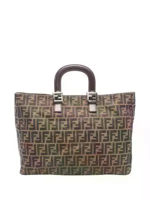 Fendi 2000-2010 Zucca Canvas Handbag - Brown