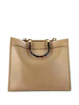 Fendi Sunshine Shopper Leather Medium Tote Bag