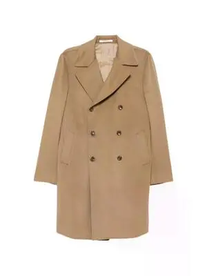 Tagliatore Double-breasted Notch Lapel Coat - Neutrals