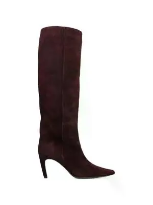 Lola Cruz Pointed-toe Knee-length Boots - Red