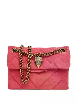 Kurt Geiger Kensington Quilted Suede Shoulder Bag - Pink