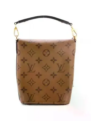 LOUIS VUITTON Bento Box Handbag Reverse Monogram Canvas Shoulder Bag - Black