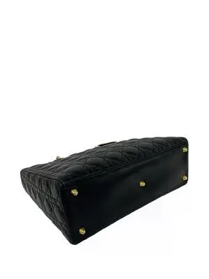 Dior 1990-2000 Large Lambskin Cannage Lady Satchel