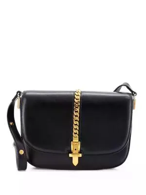 Gucci Sylvie 1969 Shoulder Bag Leather Small Crossbody Bag - Black
