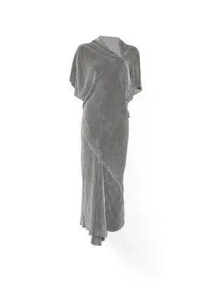 Rick Owens Asymmetrical Velvet Dress - Grey