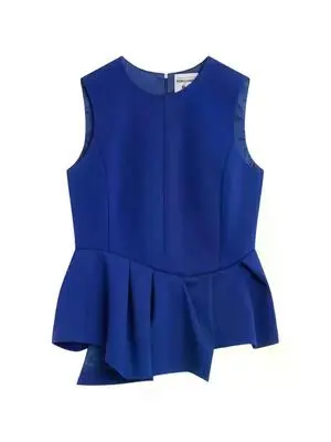 SEMICOUTURE Peplum-hem Sleeveless Top - Blue