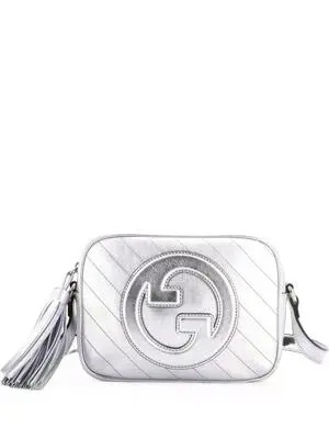 Gucci Blondie Nm Camera Shoulder Bag Diagonal Quilted Leather Small Crossbody Bag - Silver