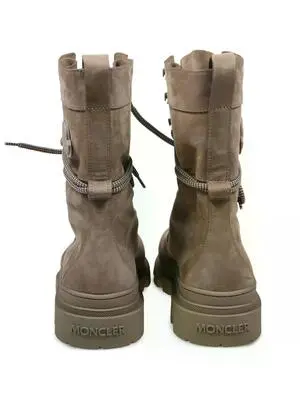 Moncler Vera Lace-up Logo-patch Boots
