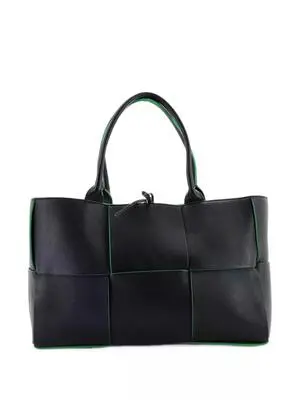Bottega Veneta Arco Maxi Intrecciato Leather Medium Tote Bag - Black