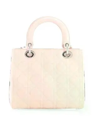 Dior Lady Nm Bag Cannage Quilt Grained Lambskin Satchel - Neutrals