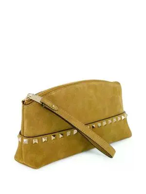 Valentino Garavani Rockstud Suede Clutch Bag