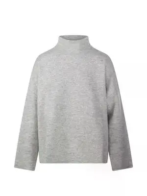 ALLUDE High-neck Drop-shoulder Sweater
