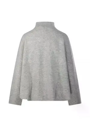 ALLUDE High-neck Drop-shoulder Sweater