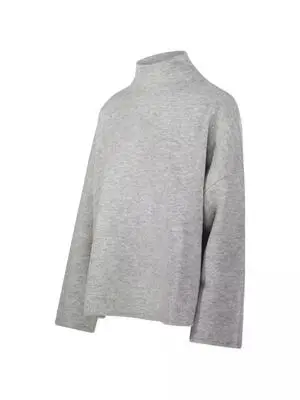 ALLUDE High-neck Drop-shoulder Sweater