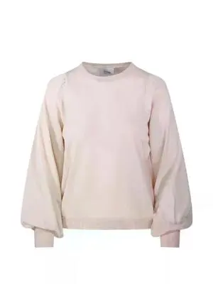 NUDE Puff-sleeve Crew-neck Sweater - Neutrals