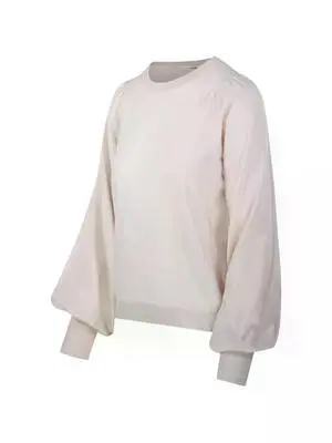 NUDE Puff Sleeve Crew Neck Sweater - Neutrals