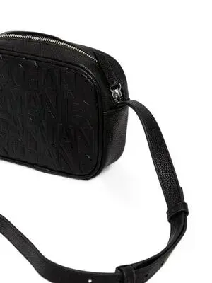 Armani Exchange Logo Embossed Shoulder Bag