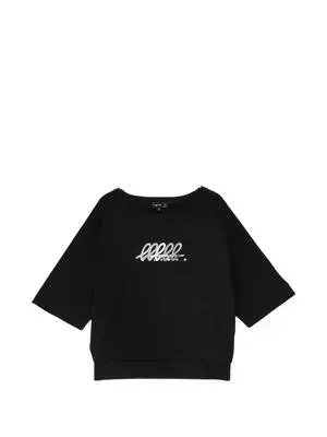AGNES B. Logo-print Short-sleeve T-shirt - Black
