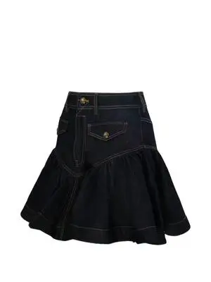 Zimmermann Ruffled Denim Mini Skirt