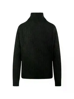 ALLUDE Ribbed-knit Roll-neck Sweater - Green