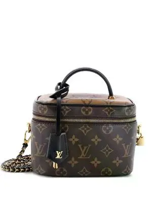 LOUIS VUITTON Reverse Monogram Canvas Vanity Pm Satchel - Brown