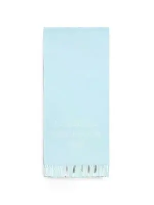 Acne Studios Logo-intarsia Fringed Scarf - Blue