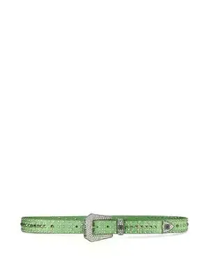 Givenchy Cowboy Crystal-embellished Belt - Green