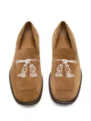 Acne Studios Printed Suede Loafers