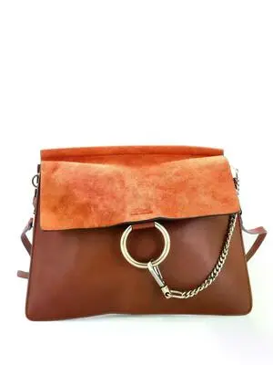 Chloé Faye Leather Medium Shoulder Bag - Brown