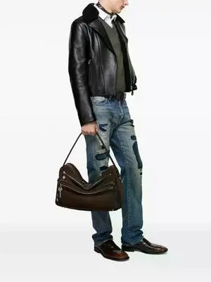 Acne Studios Camero Camera Suede Shoulder Bag - Brown