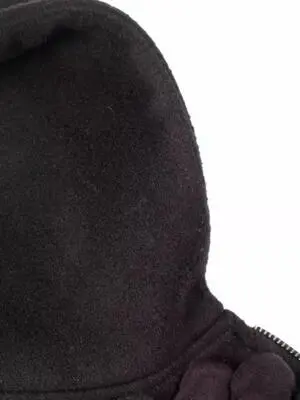 Celine Wool And Leather Hooded Jacket With Appliqué Logo