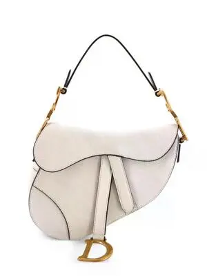 Dior Saddle Handbag Leather Mini Shoulder Bag - White