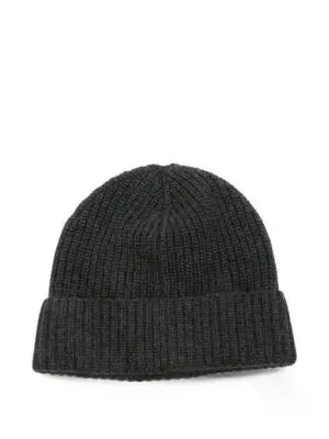 Dolce & Gabbana Logo-patch Ribbed-knit Beanie Hat
