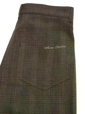 Acne Studios Tailored Wool Check Trousers