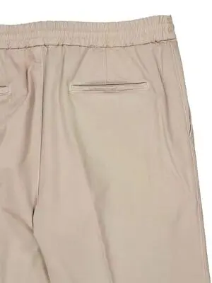 Brunello Cucinelli Drawstring Pleated Cotton Trousers - Neutrals