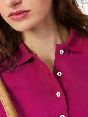 Lacoste L.12.d Logo-patch Polo Shirt - Pink
