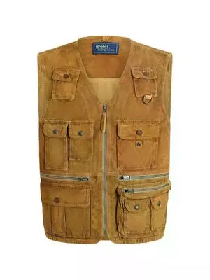 Polo Ralph Lauren Suede Utility Gilet - Brown