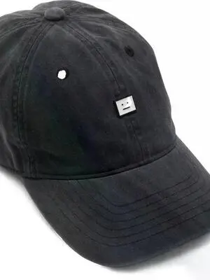 Acne Studios Face Stud Cap - Black
