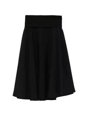AGNES B. Flared Midi Skirt - Black