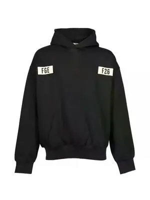 ESSENTIALS Logo Patch Hoodie - Black