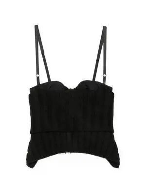 Dolce & Gabbana Ribbed-knit Corset Top